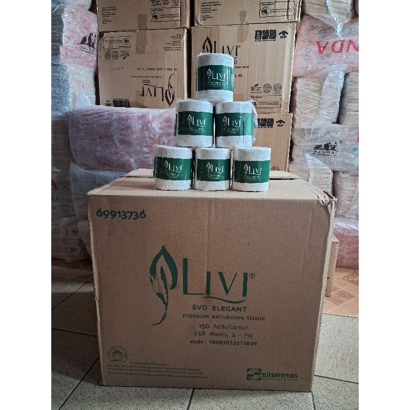 Jual Tissue Livi EVO Elegant Toilet Roll 1 Dus isi 150 roll/Tissue ...