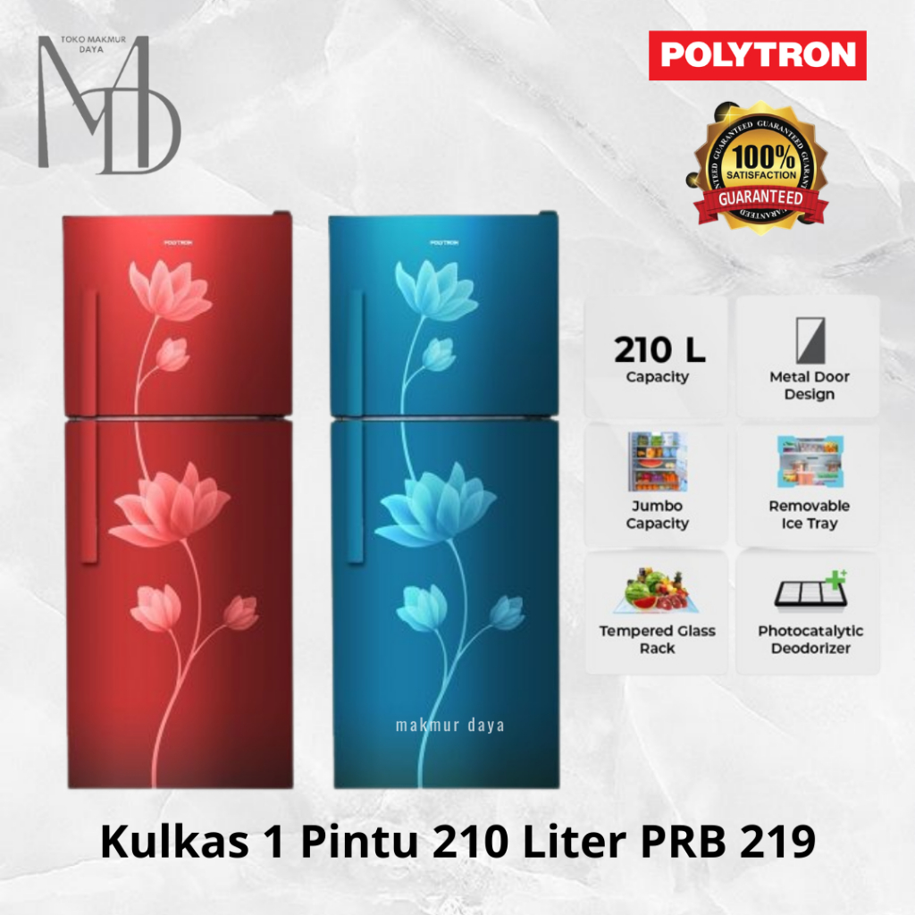 Jual Kulkas 2 Pintu Polytron PRB 219 / PRB219 Lemari ES 210 Liter PRB ...
