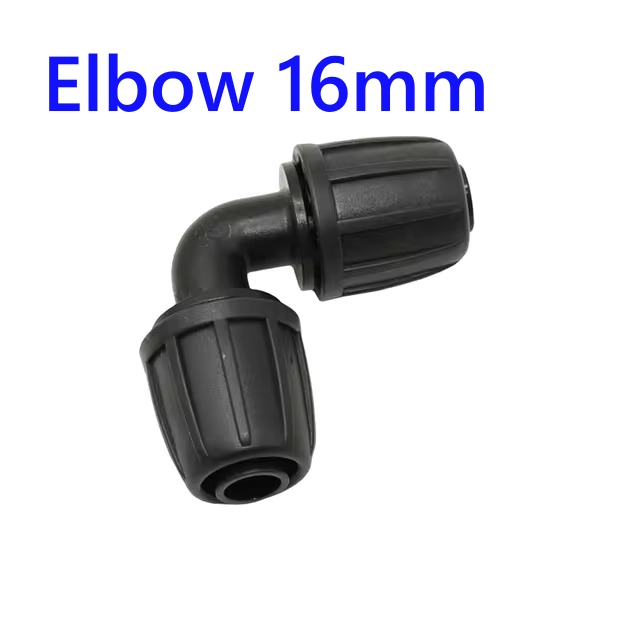 Jual Konektor ELBOW Selang PE 16mm Knee Sambungan selang irigasi 16mm lock type | Shopee Indonesia