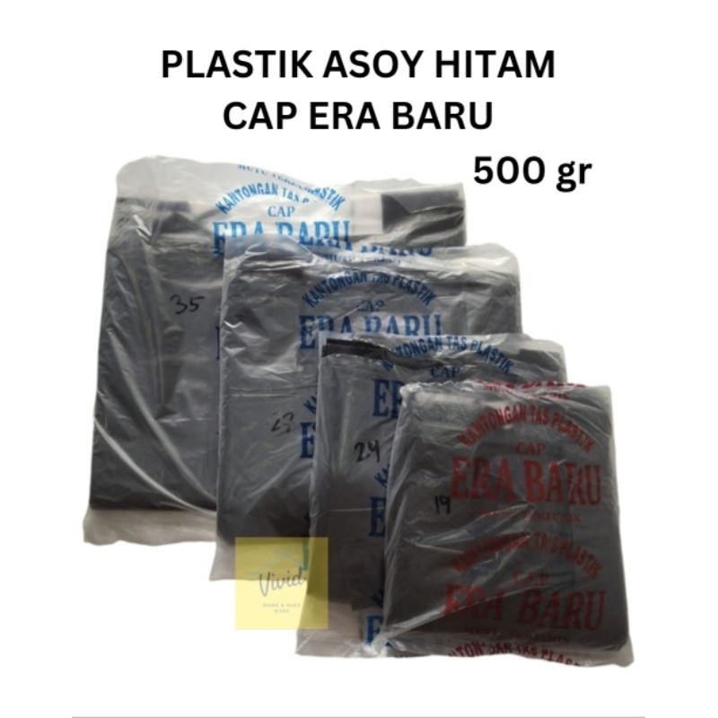 Jual Plastik Asoy Hitam 15, 19, 24, 27, 30, 35 Cap Era Baru (500 gram ...