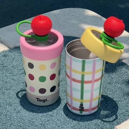 Jual OFFICIAL TAGI APPLE VACUUM WATER BOTTLE WITH STRAW STAINLESS ...