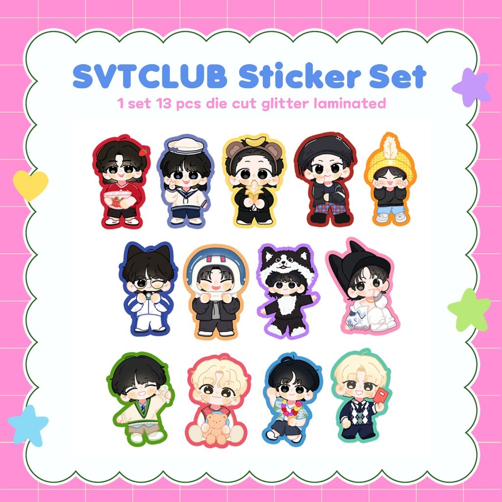 Jual SEVENTEEN DIE CUT STICKER SET GLITTER | Shopee Indonesia