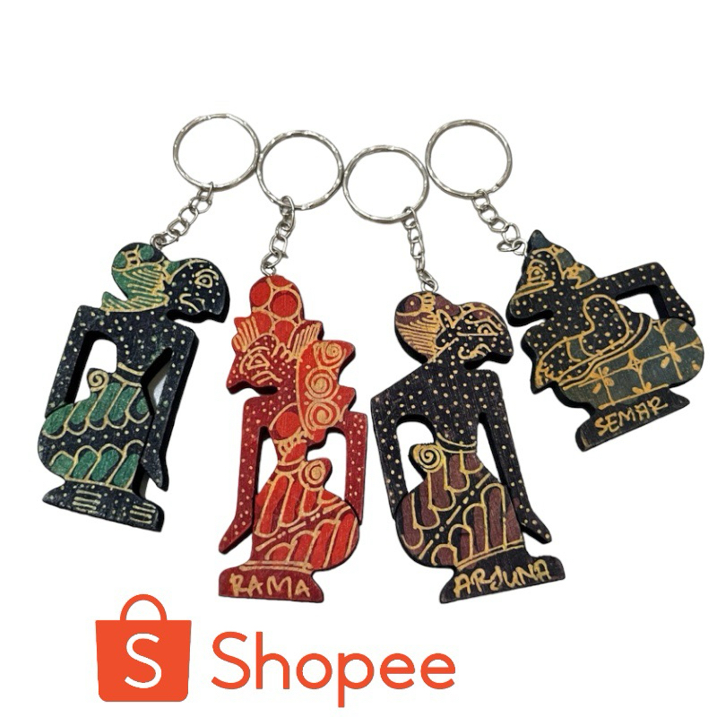 Jual gantungan kunci wayang batik 1 kodi (20 pc ) oleh oleh souvenir jogja | Shopee Indonesia