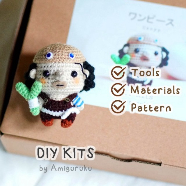 Jual Paket Rajut DIY Kits Amigurumi Boneka Rajut Crochet Usopp from One ...