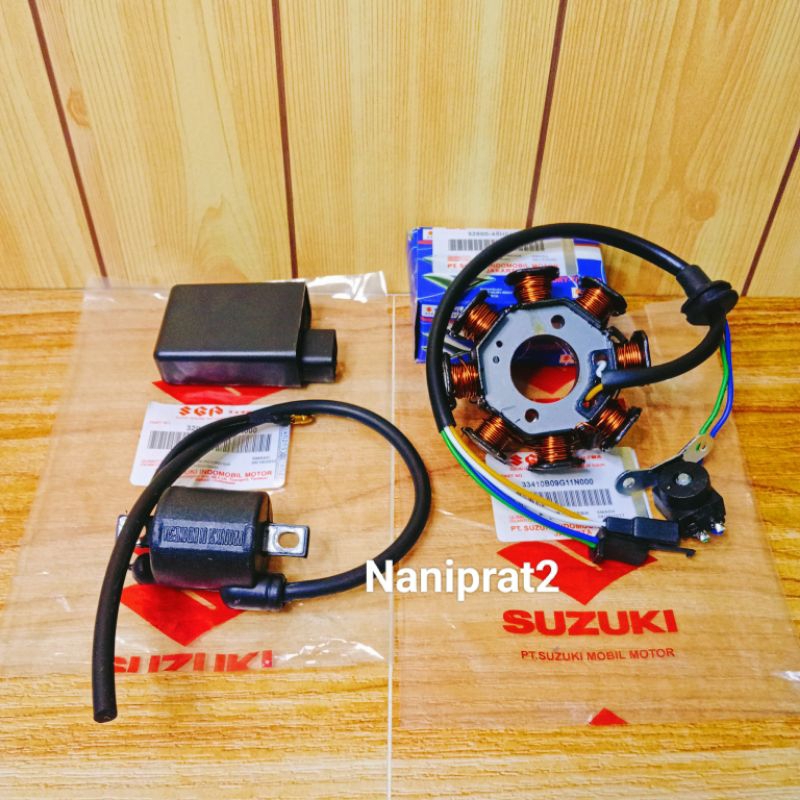 Jual Paket 3 macam Jalur pengapian Spull Stator Assy + CDI + Kiprok ...