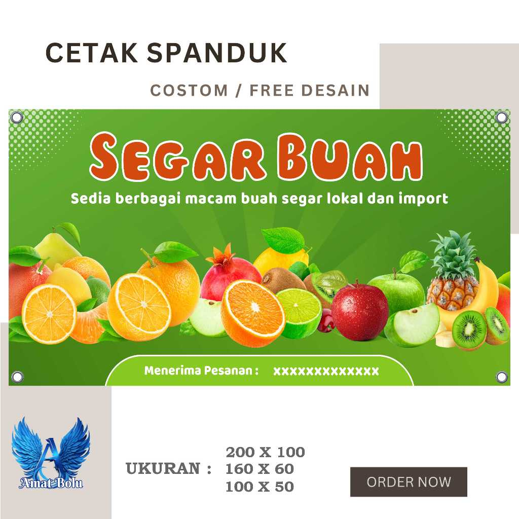 Jual Spanduk Banner Buah Segar Lokal Imfort Bisa Request | Shopee Indonesia