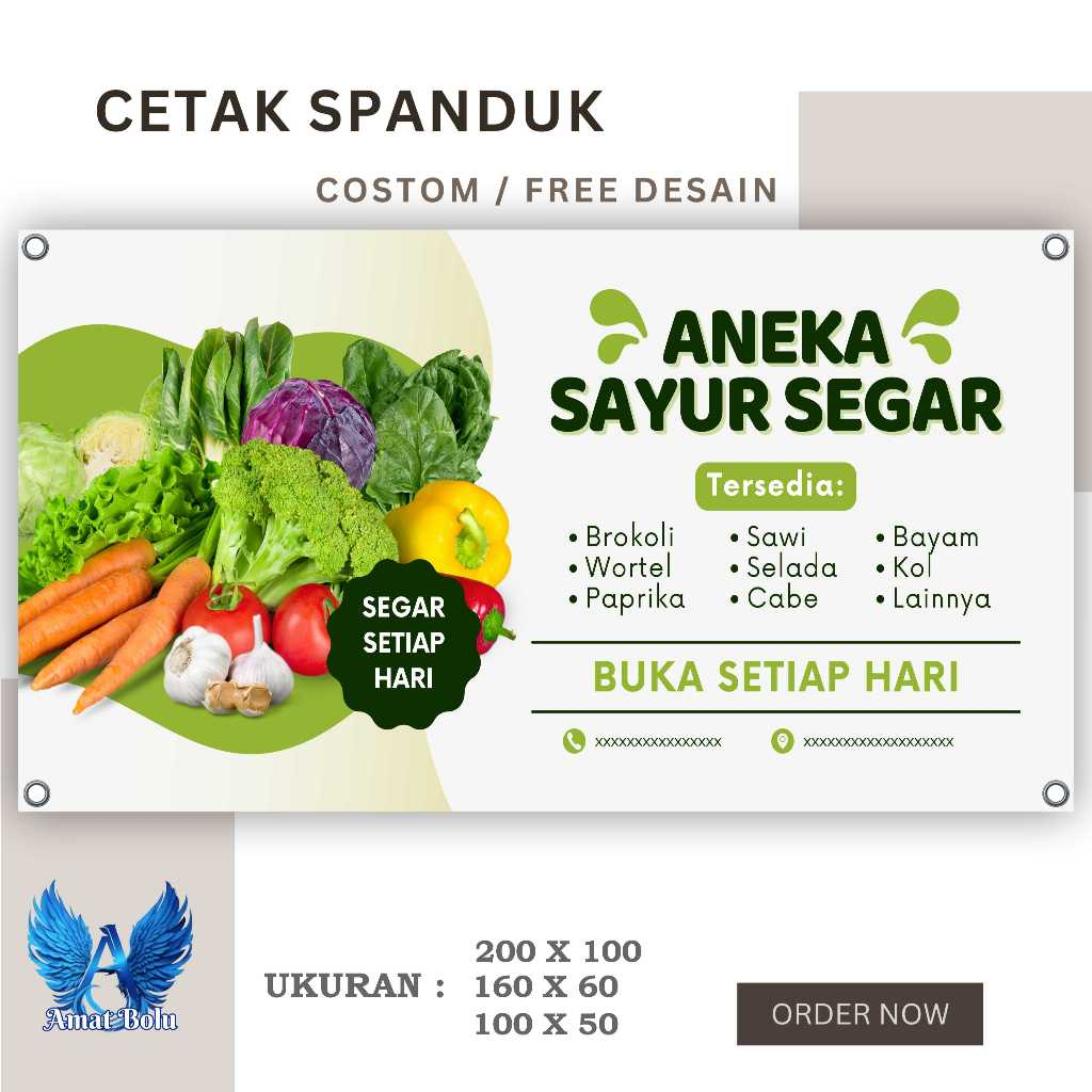 Jual Spanduk/ Banner ANEKA SAYUR SEGAR Bisa Request | Shopee Indonesia