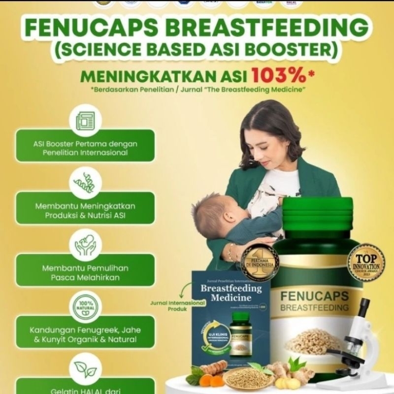 Jual Fenucaps Asi Booster Vitamin Pelancar Asi 100 tabs Original ...