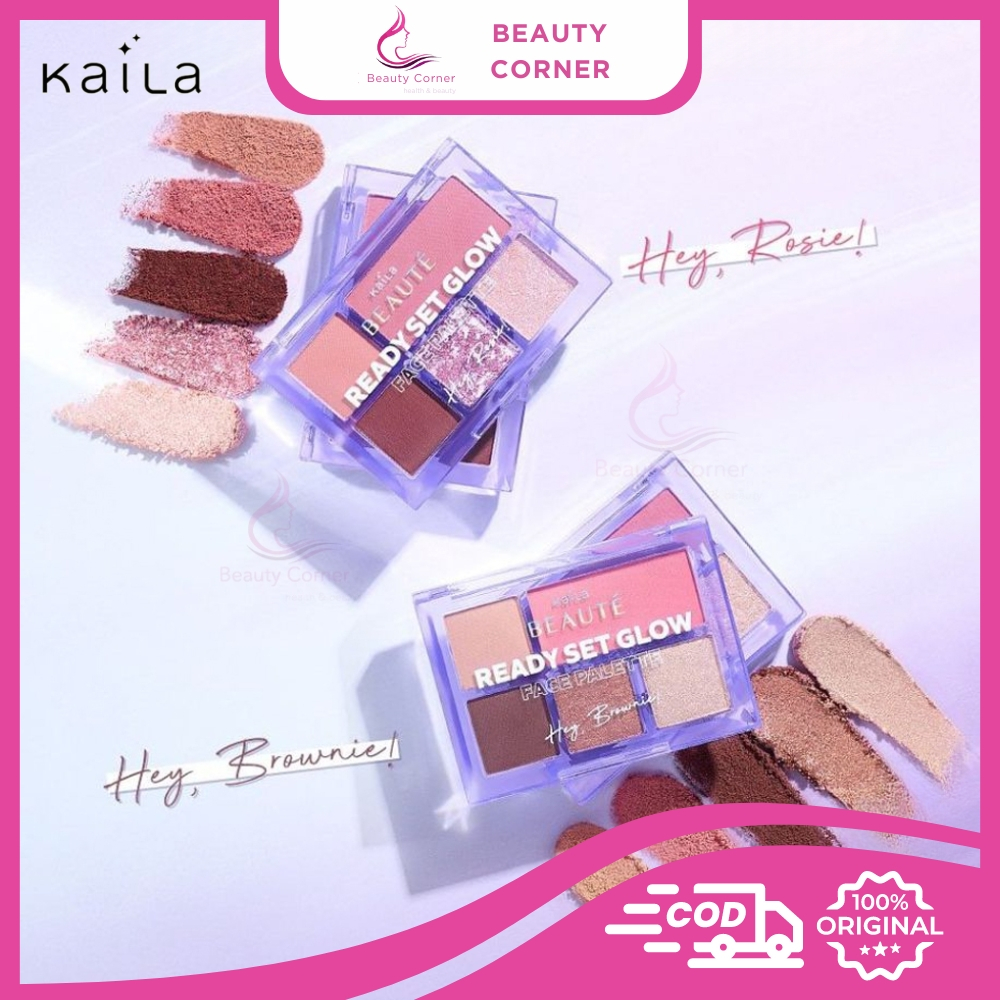 Jual Kaila Beaute Ready Set Glow Face Palette | Shopee Indonesia