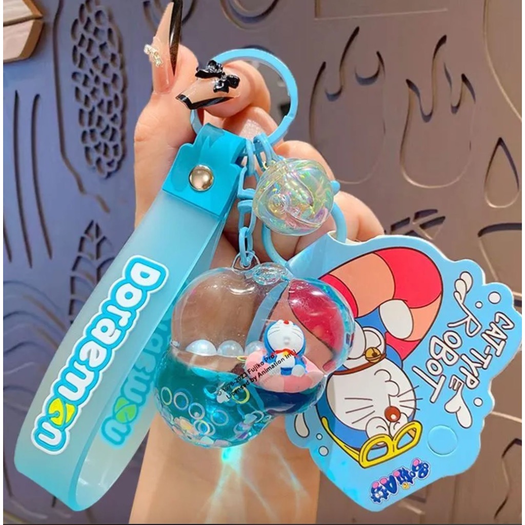 Jual BD - Gantungan Kunci Doraemon Dalam Botol Awan dan Bola Karakter ...