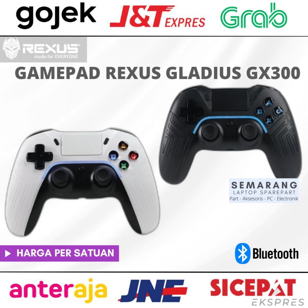 Jual REXUS GAMEPAD GX300 Dual Mode Wireless Bluetooth Kabel Joystick ...