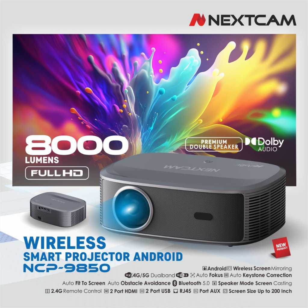 Jual Nextcam Smart Projector Wireless Android Proyektor Full HD ...