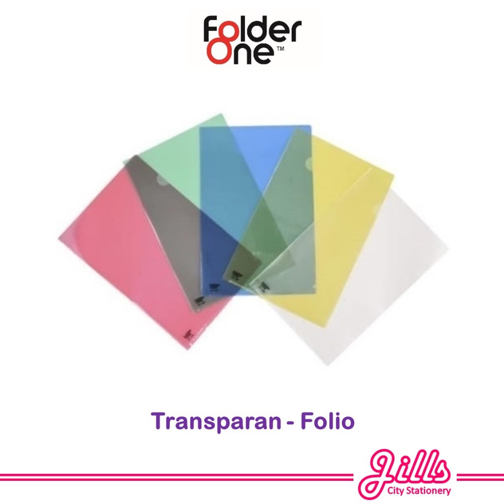 Jual Folderone Map Plastik Bening / Map L Folder F4/Folio (1 Pak isi 12 ...