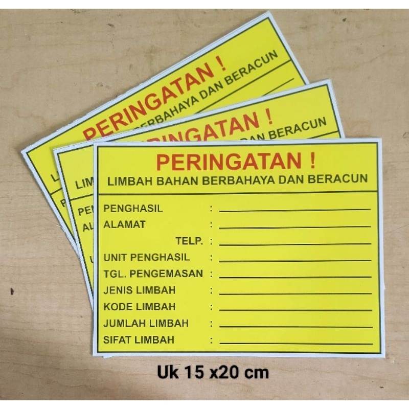 Jual Stiker Label Limbah B3, Stiker B3, Label B3 -Bahan CHROMO | Shopee ...