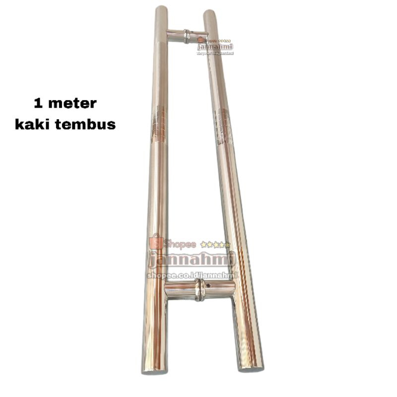 Jual Handle pintu pull stainlis bahan tebal kuat baut tembus 1 meter ...