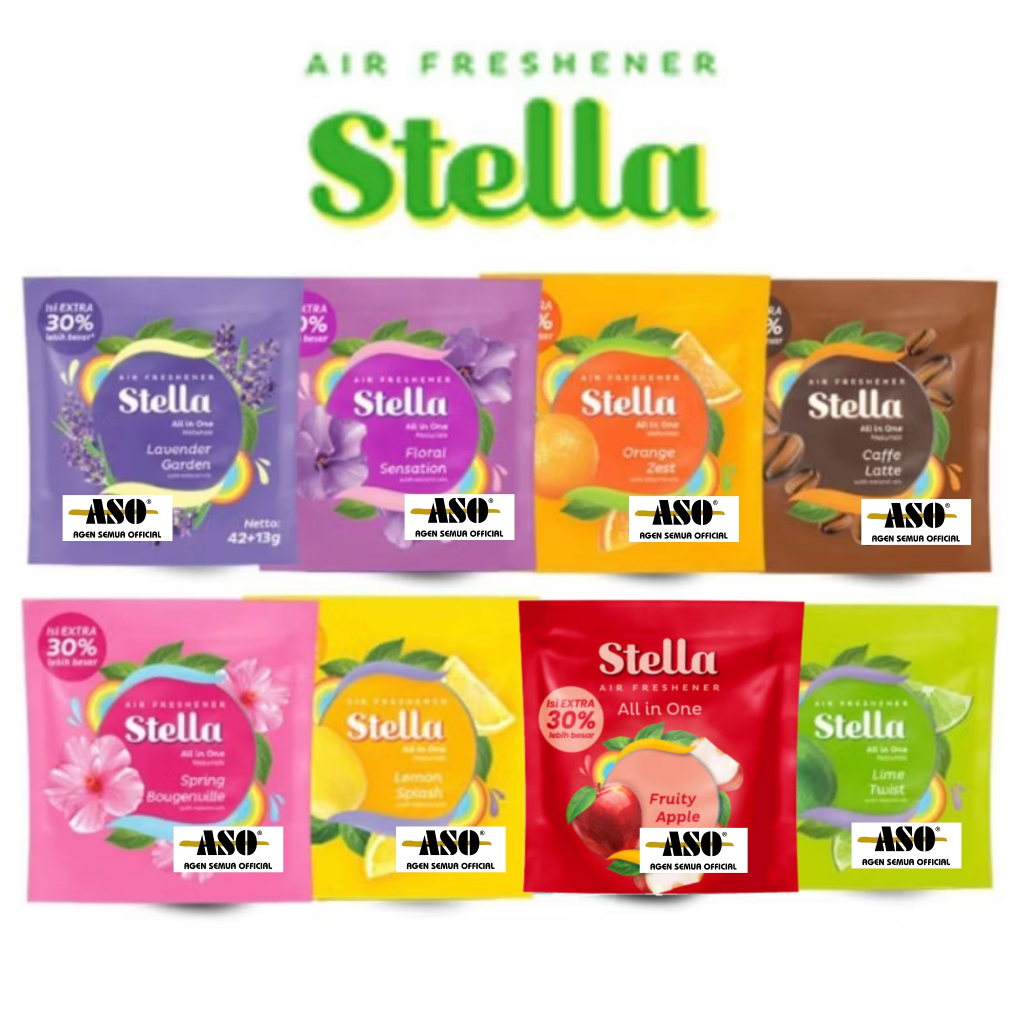 Jual Stella All in One AIO pengharum ruangan air fresher 43gr + 13gr ...