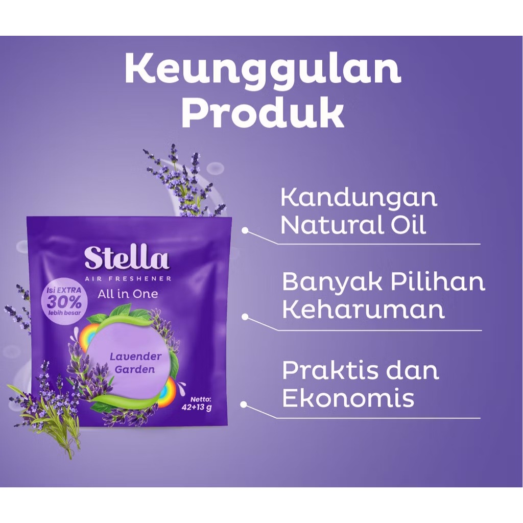Jual Stella All in One AIO pengharum ruangan air fresher 43gr + 13gr ...
