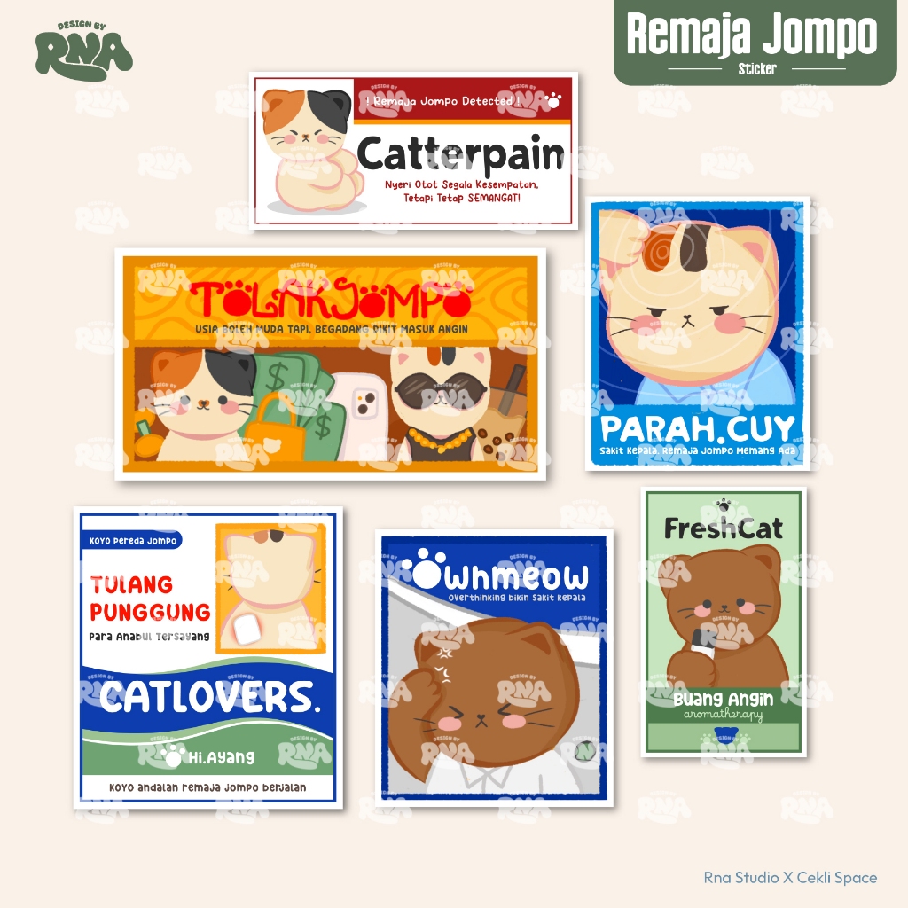 Jual Sticker Kucing Remaja Jompo | Stiker Lucu Cat | Meme Stiker ...