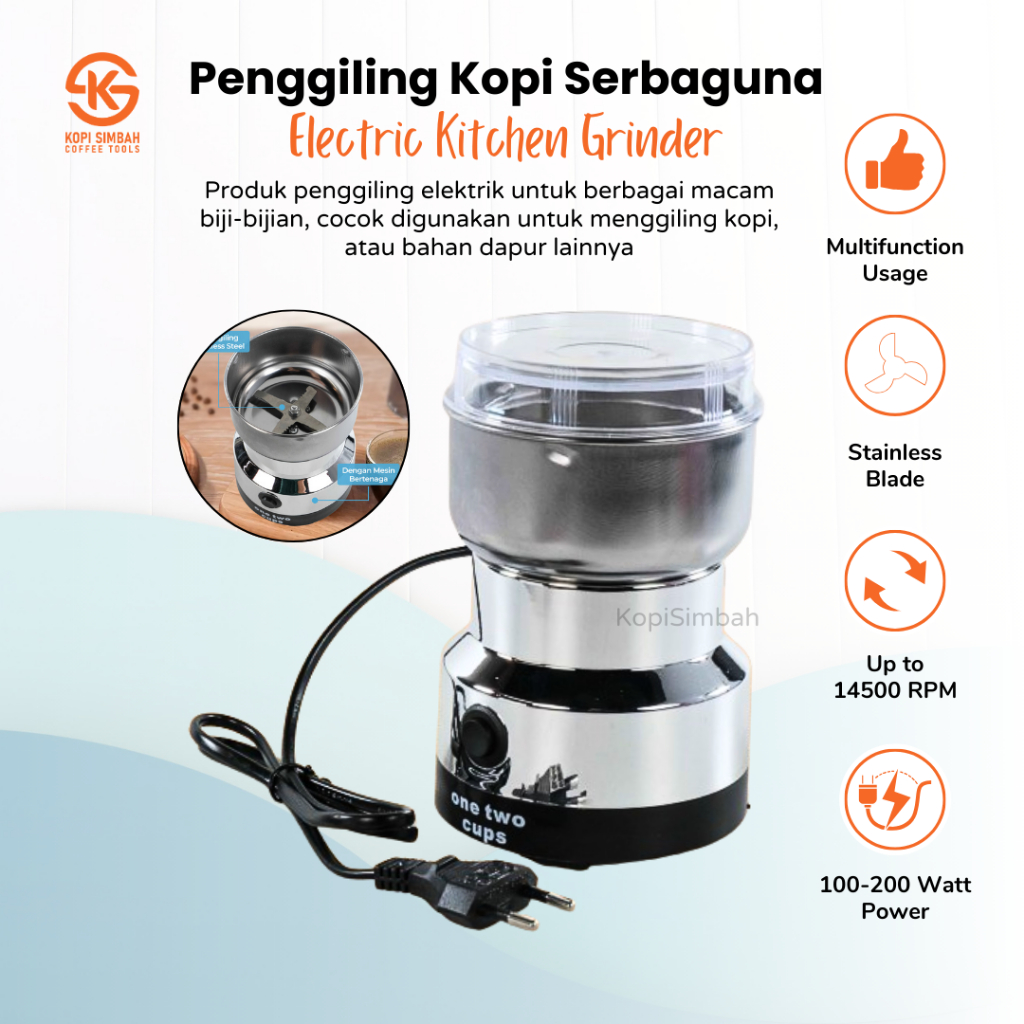 Jual Coffee Beans Grinder One Two Cups Blender Penghancur Bumbu Dapur ...