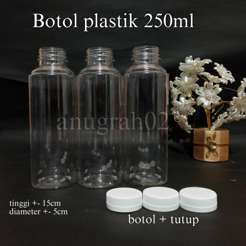 Jual Botol plastik 250ml - botol almond 250ml - botol plastik | Shopee ...