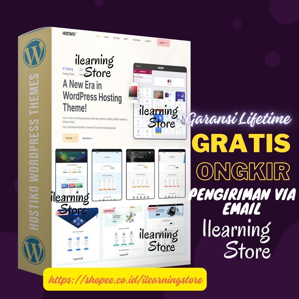 Jual [WT38] WordPress Hostiko WHMCS Hosting Theme (100% GPL & Lifetime Access) | Shopee Indonesia