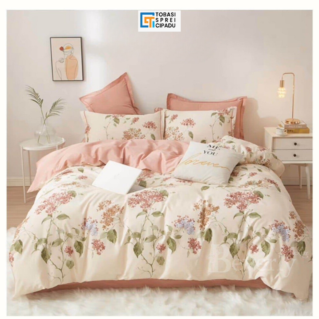 Jual Bedcover set Sprei Bunga Antigeser Katun Motif Acacia Ukuran ...