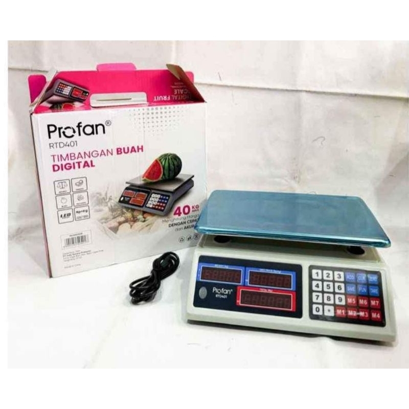 Jual Timbangan Buah Digital Elektrik Duduk 2 Layar Buah Sayur Daging Paket Laundry Stainless ...