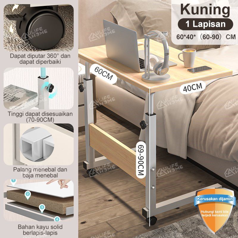 Jual Meja Laptop Roda Meja Belajar Portable Meja Laptop Adjustable Meja ...