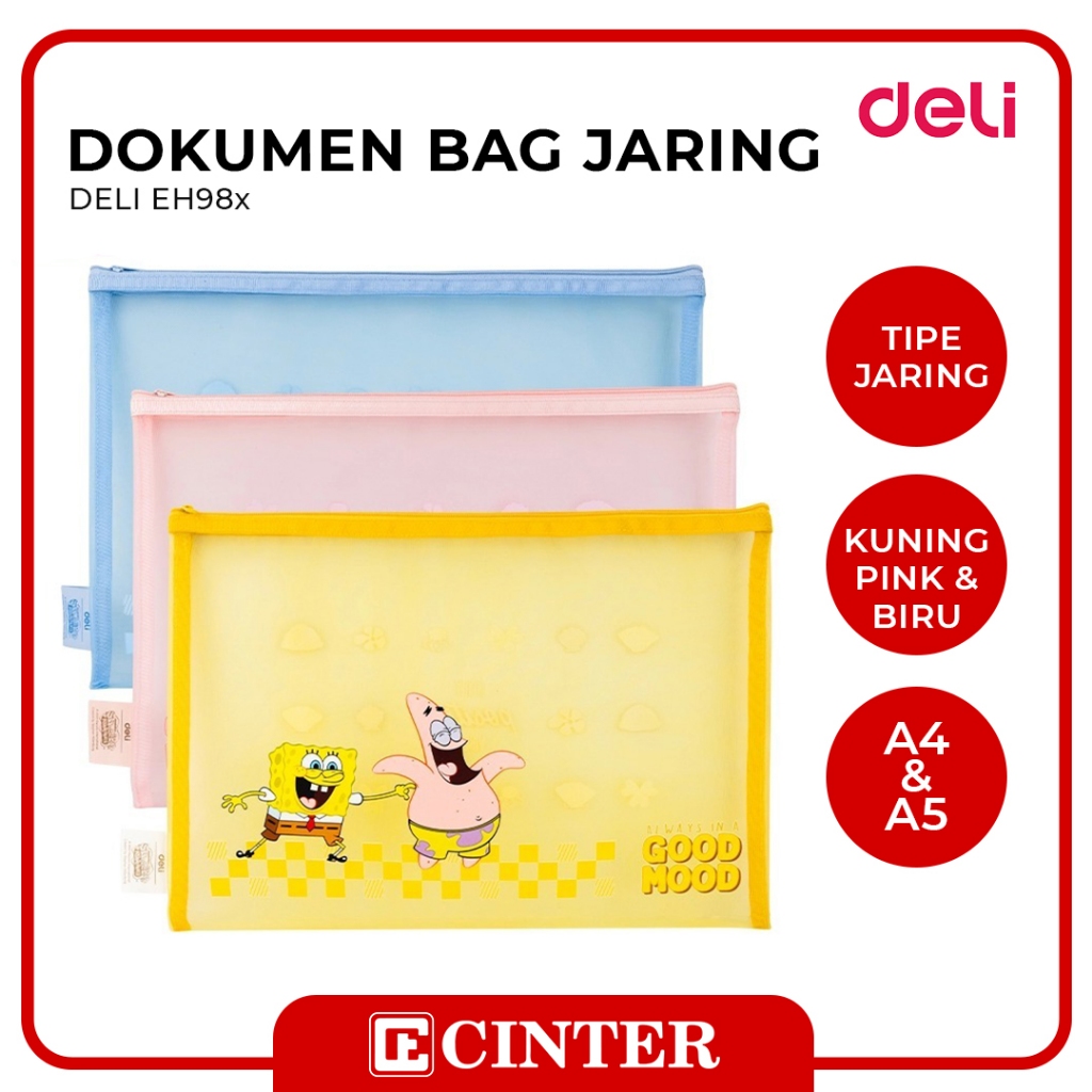 Jual DELI - TAS DOCUMENT / ZIPPER POUCH / ZIPPER BAG / ZIPPER SLETING ...