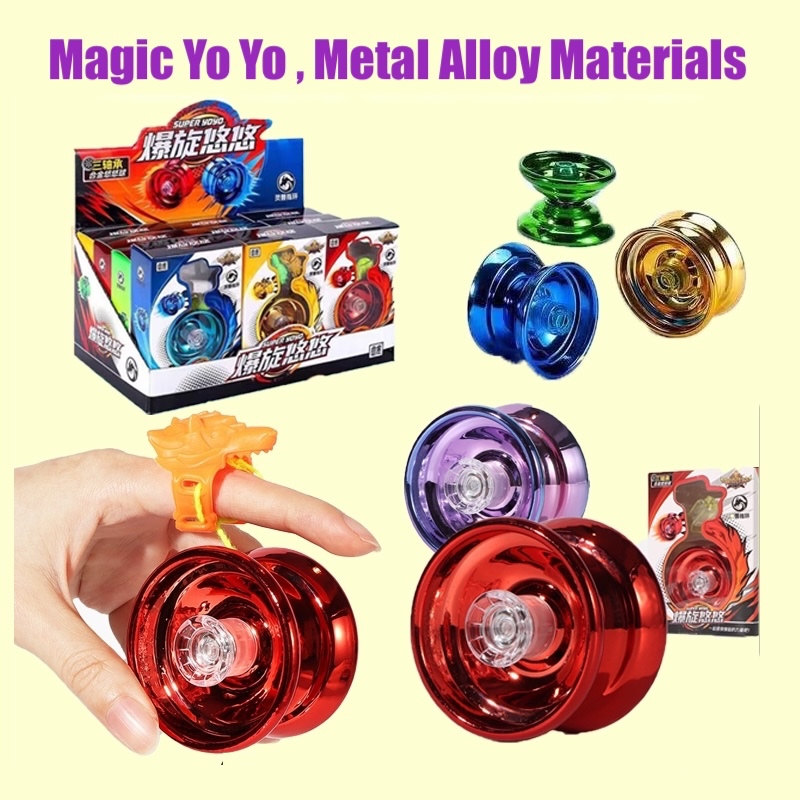 Jual High Speed 3 Bearing Mainan Anak YoYo Set Metal Alloy YoYo Besi ...