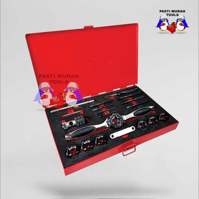 Jual Grip-On Tap & Die Set Heavy Duty Tap dan Senai Drat Set Bentuk ...