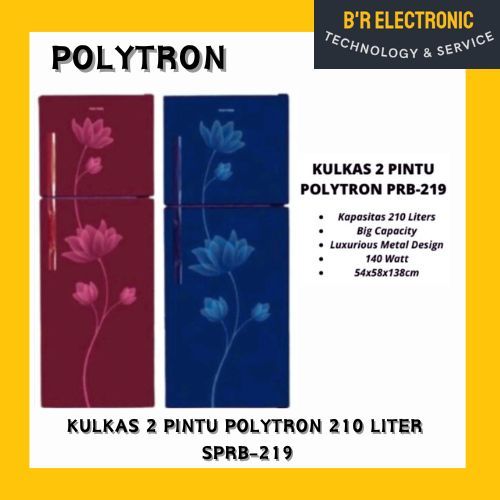 Jual KULKAS 2 PINTU POLYTRON LEMARI ES 210 LITERS - PRB-219 [ GARANSI ...