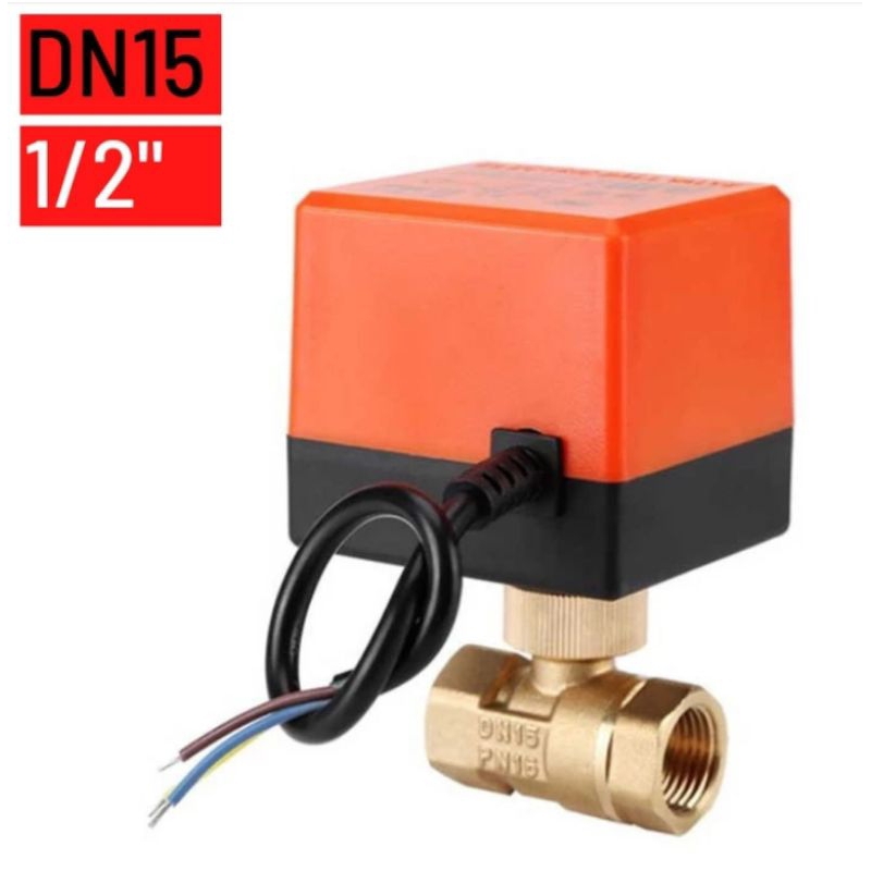 Jual FLOW CINTROL MOTORIZED ELECTRICAL BALL VALVE 1/2 INCH DN15 2 WAY ...
