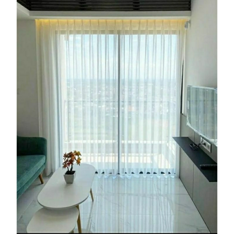 Jual Gorden Vitrase Putih Polos Daleman Gorden Putih Transparant Model ...