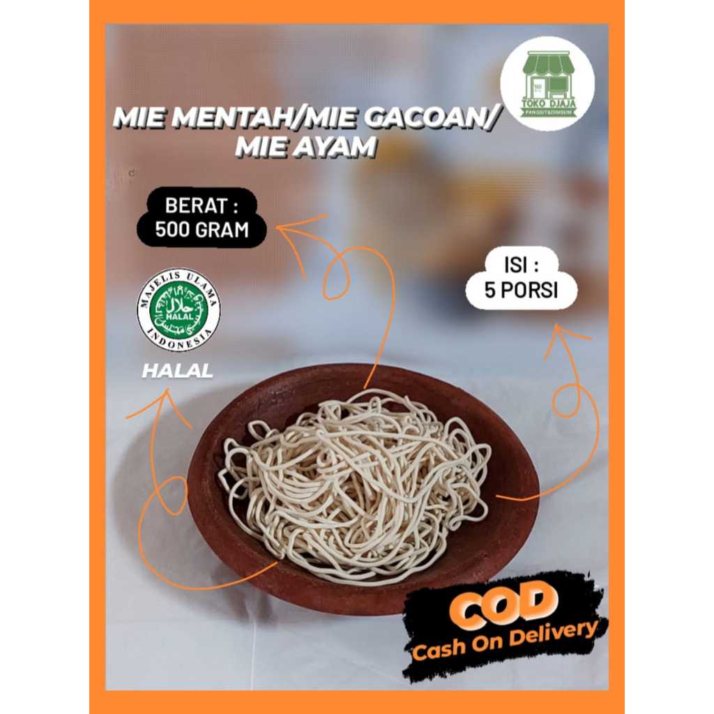 Jual Mie Mentah untuk Mie Ayam Mie Level Mie Gacoan 500 Gram Putih ...