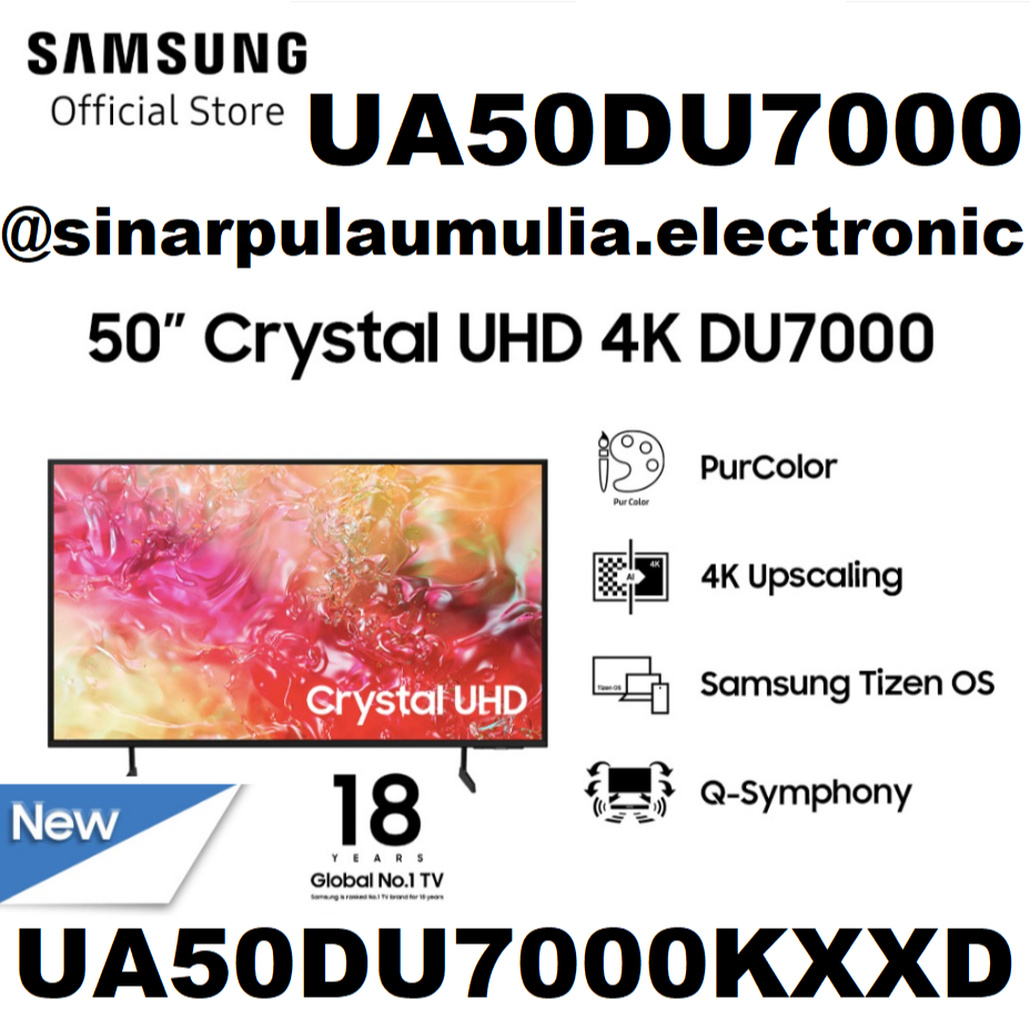 Jual Samsung LED TV 50 Inch 4K UHD Smart Digital - UA50DU7000 / UA 50 DU 7000 / 50DU7000 / UA50 ...