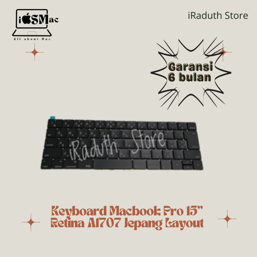 Jual Keyboard Macbook Pro 15" Retina A1707 Jepang Layout | Shopee Indonesia
