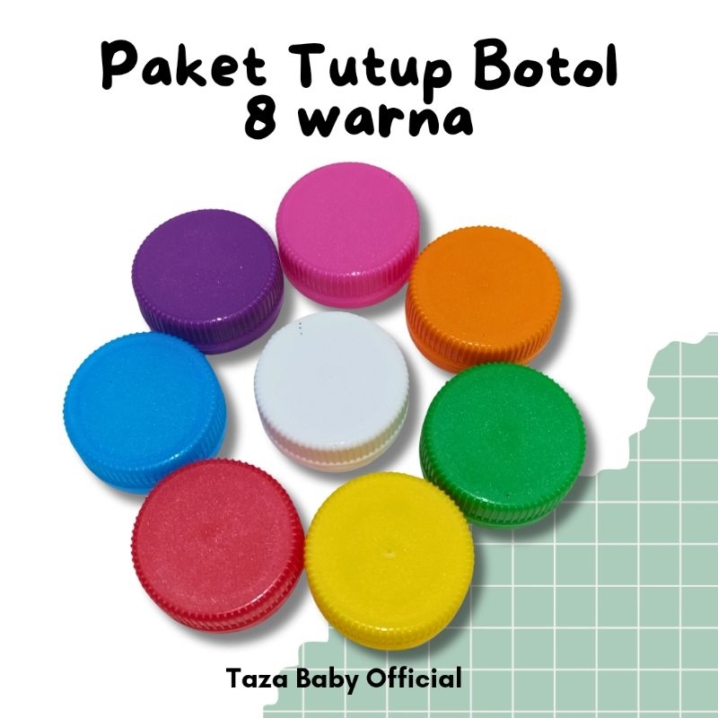 Jual Paket Tutup Botol 8 Warna / Mainan Montessori tutup botol / Tutup ...