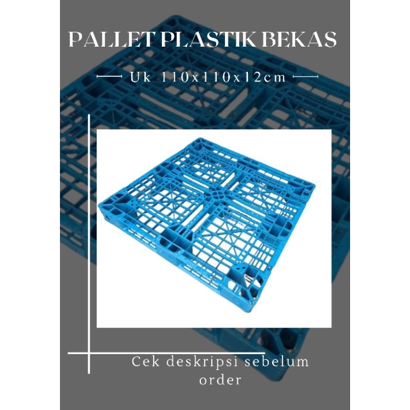 Jual PALLET PLASTIK BIRU BEKAS 110X110X12CM PALET PLASTIK BEKAS TATAKAN BARANG DI GUDANG ...