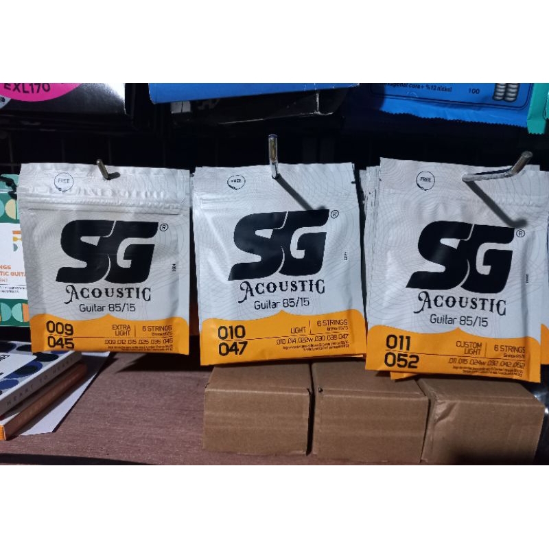 Jual SENAR GITAR SG SENAR GITAR AKUSTIK ELEKTRIK ORIGINAL UKURAN 0,10 ...