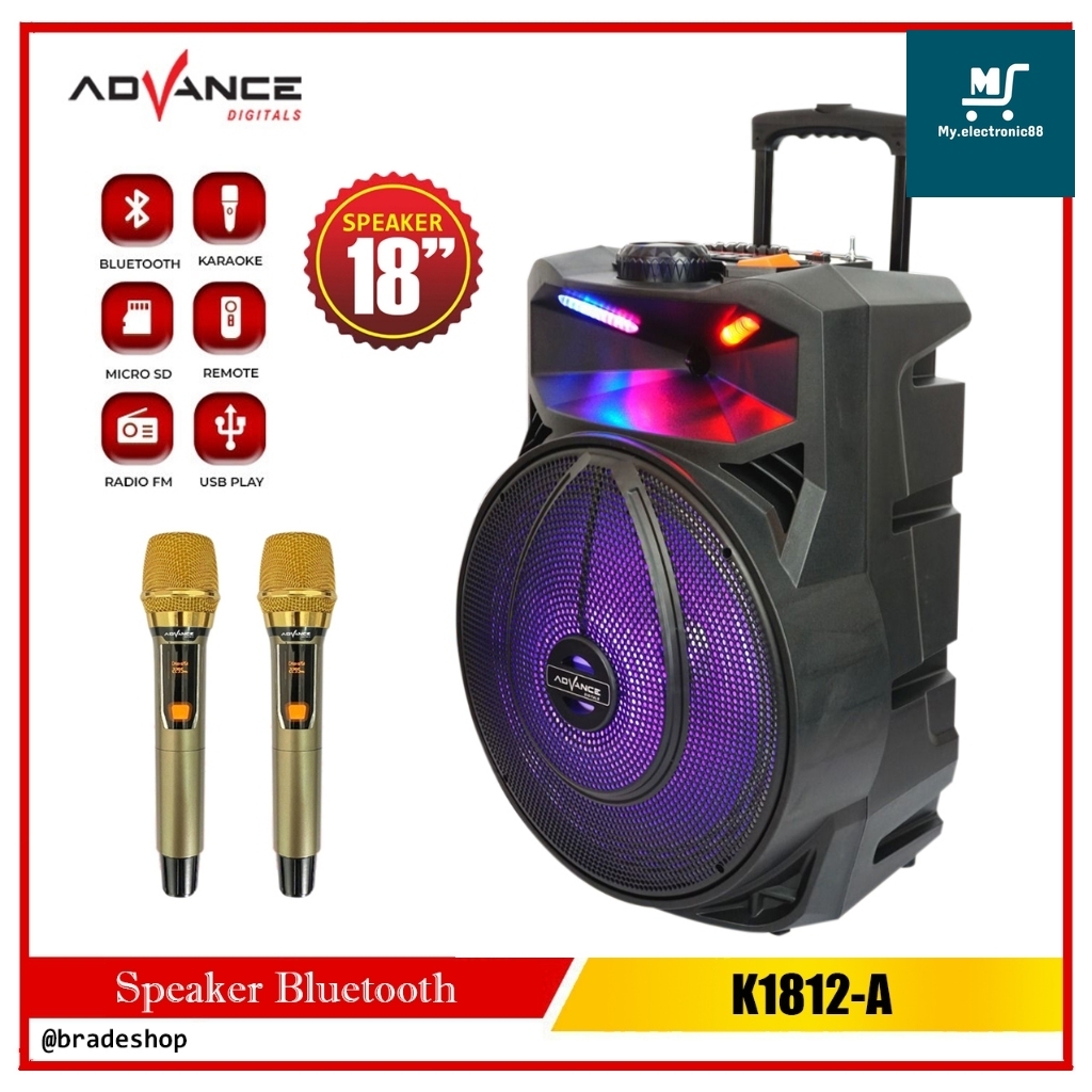 Jual SPEAKER ADVANCE 2 MIC 18'(K1812 A) | Shopee Indonesia