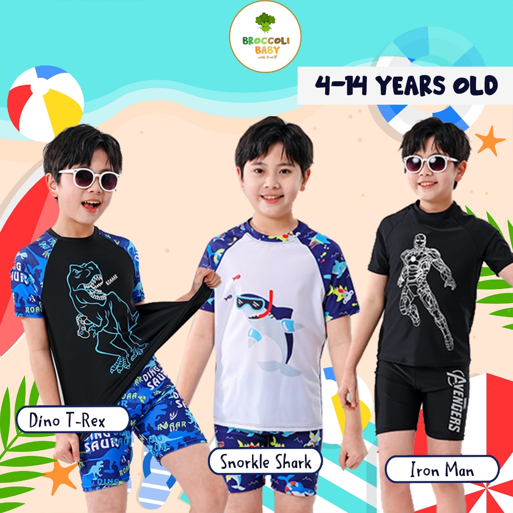 Jual BROCCOLI BABY - SWIMSUIT SET BAJU RENANG ANAK LAKI LAKI (TREX ...