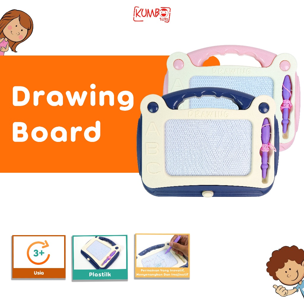 Jual Mainan Edukasi Drawing Board Papan Gambar Magnetik Anak-anak ...