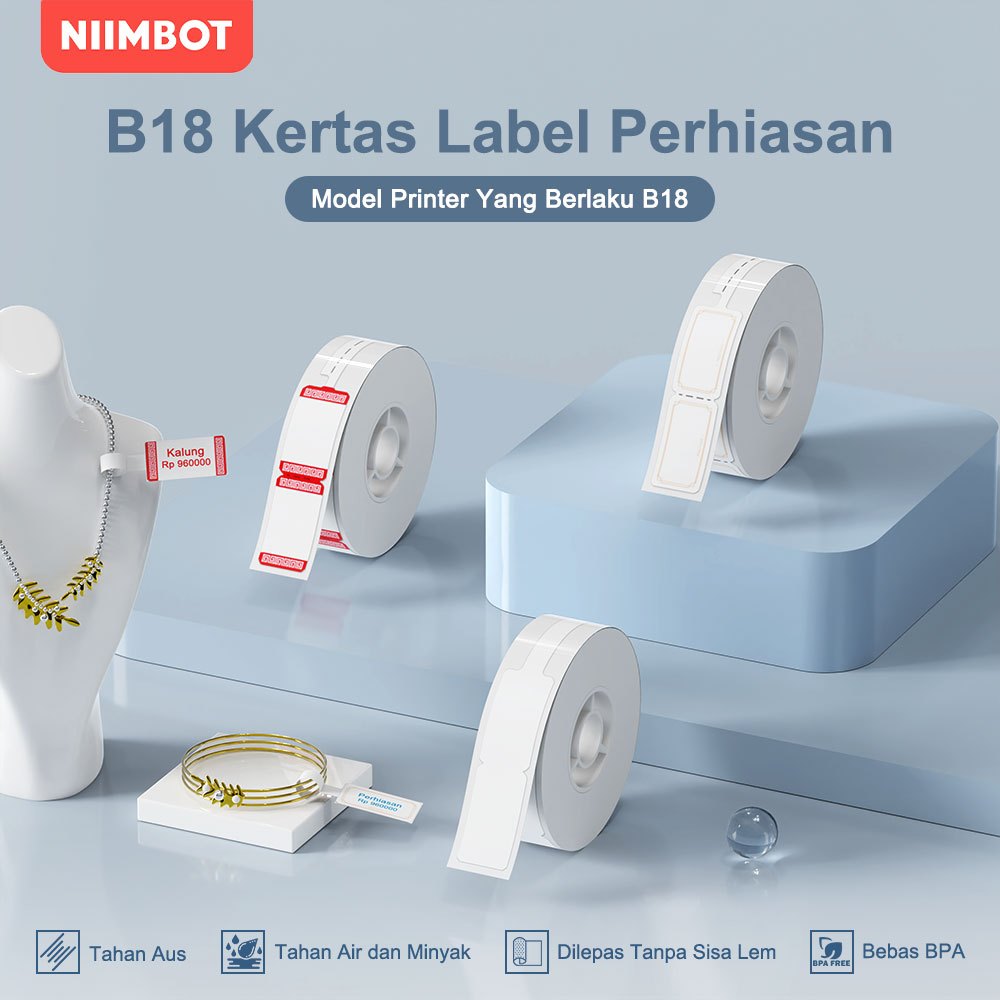 Jual NIMBOT B18 Kertas Label Perhiasan, Digunakan Untuk Membuat Label ...