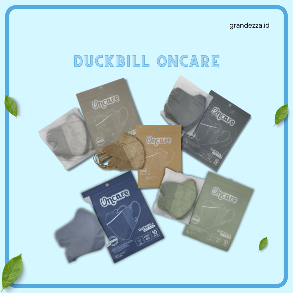 Jual Masker Duckbill Warna Garis Emboss OnCare Izin Kemenkes Trendy Murah | Shopee Indonesia