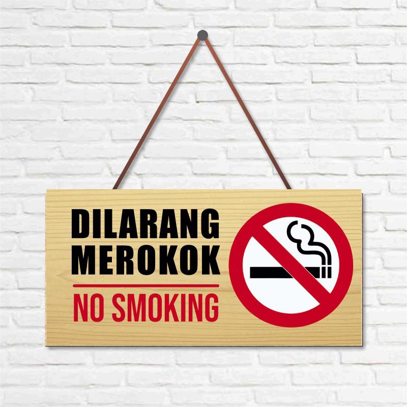 Jual dilarang merokok no smoking area signboard sign board papan ...