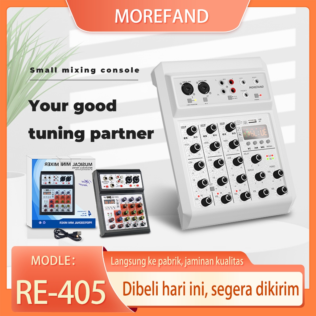 Jual MOREFAND Mixer Audio 405 Original 4 Channel RE-405 mini | Shopee Indonesia