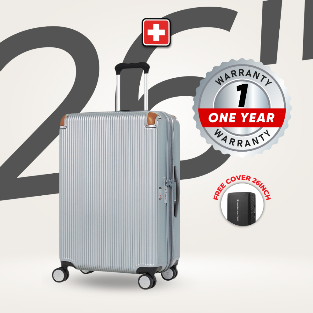 Jual Swiss Military Koper Zeneba Silver - Koper Bagasi 26 inch | Shopee ...