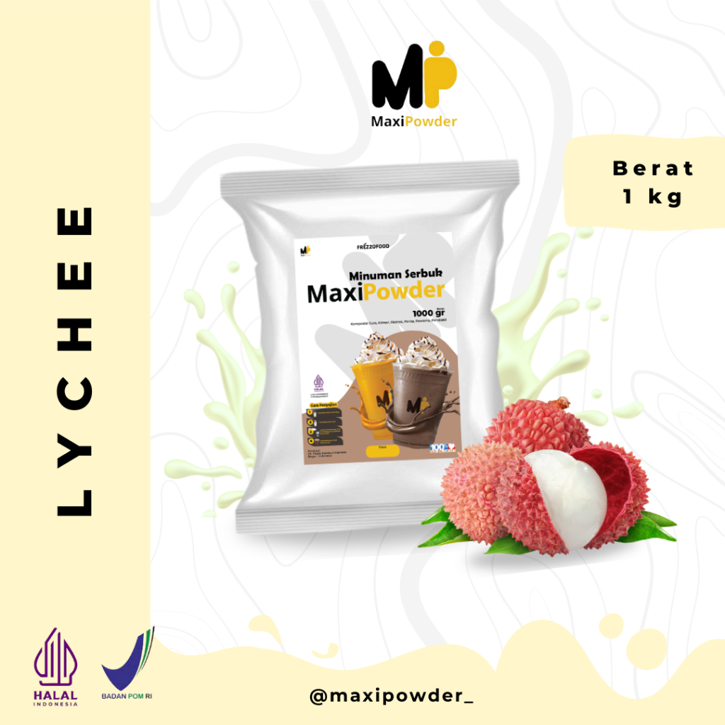 Jual Bubuk Minuman Rasa Lychee 1kg / Minuman Kekinian Lychee Termurah ...