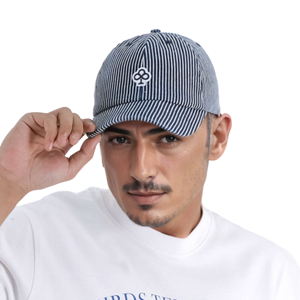 Jual THIRDS / Grishka Caps Logo Embroidery Topi Stripe Hickory | Shopee ...